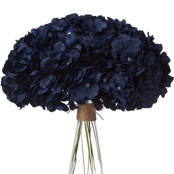 Accents | 1 Pack Navy Blue Hydrangeas Flowers Wedding Bouquet Floral Centerpiece Decor | Poshmark